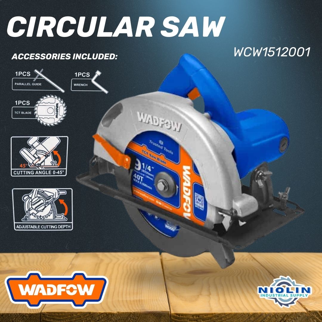 WADFOW CIRCULAR SAW 7inch 1200watts – Niolin Industrial Supply