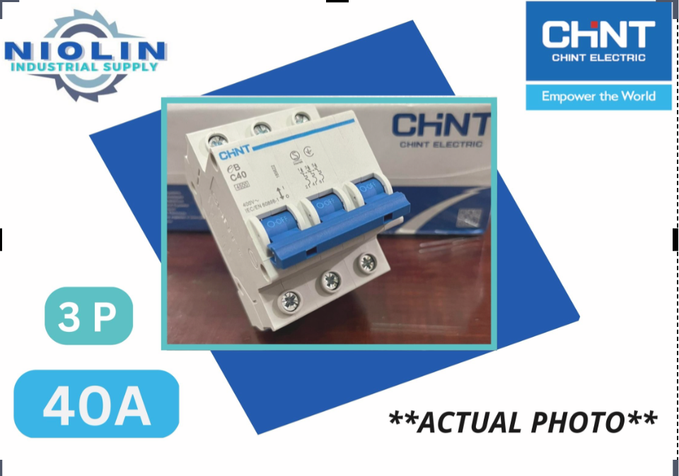 Original Chint Miniature Circuit Breaker 3p X 40a Niolin Industrial