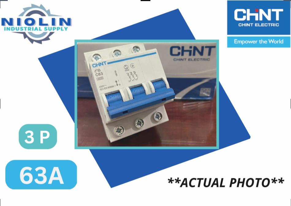 Original Chint Miniature Circuit Breaker 3p X 63a Niolin Industrial