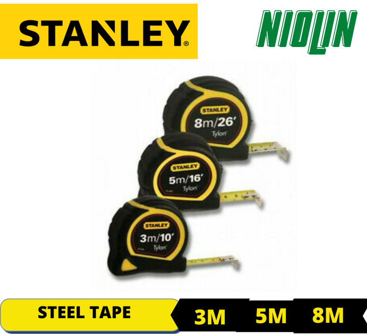 Stanley Steel Tape (3M) (5M) & (8M) – Niolin Industrial Supply