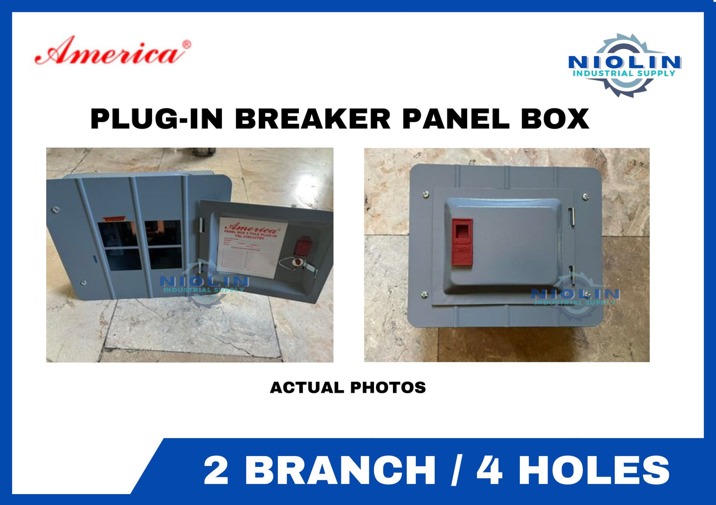 AMERICA Plug IN Panel BOX - 2 BRANCH / 4 HOLES – Niolin Industrial Supply
