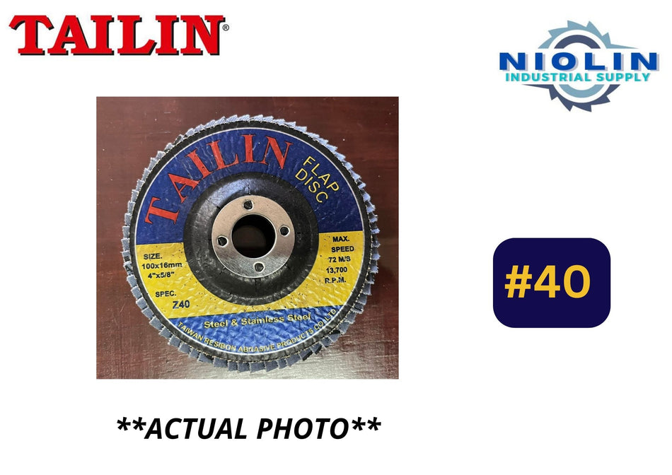 ORIGINAL TAILIN Flap Disc for Stainless / Steel – Niolin Industrial Supply