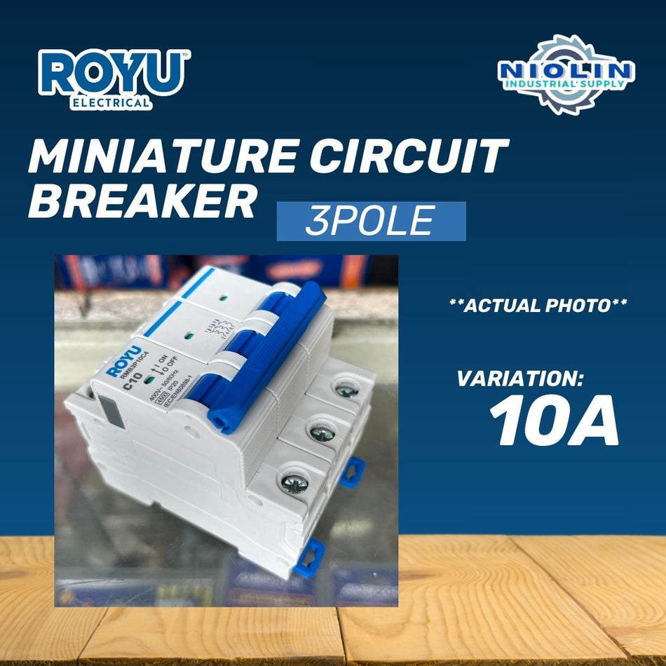 ROYU 3 POLE MINIATURE CIRCUIT BREAKER – Niolin Industrial Supply