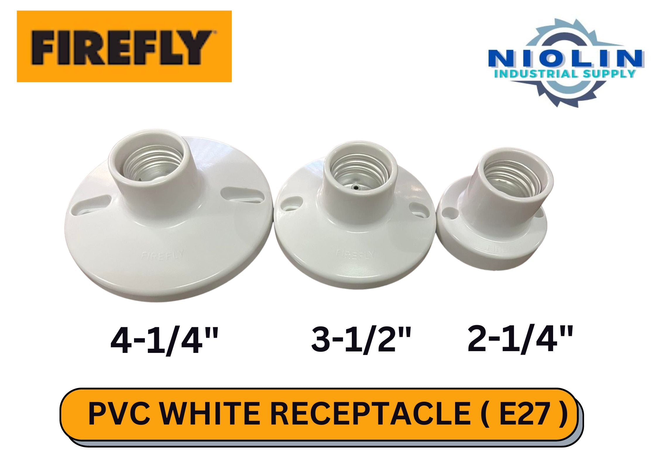 Firefly PVC White Receptacle – Niolin Industrial Supply