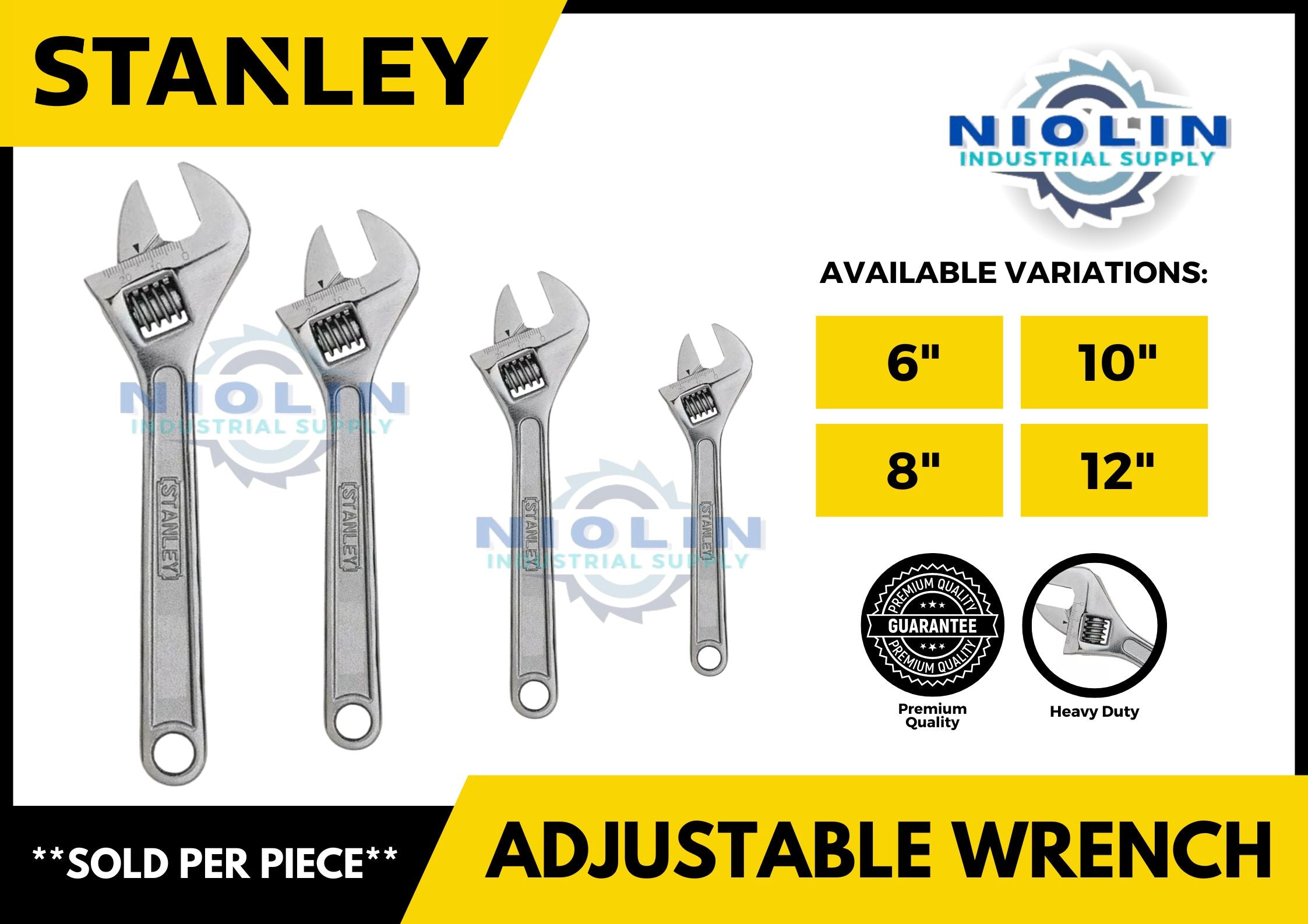 STANLEY Adjustable Wrench – Niolin Industrial Supply