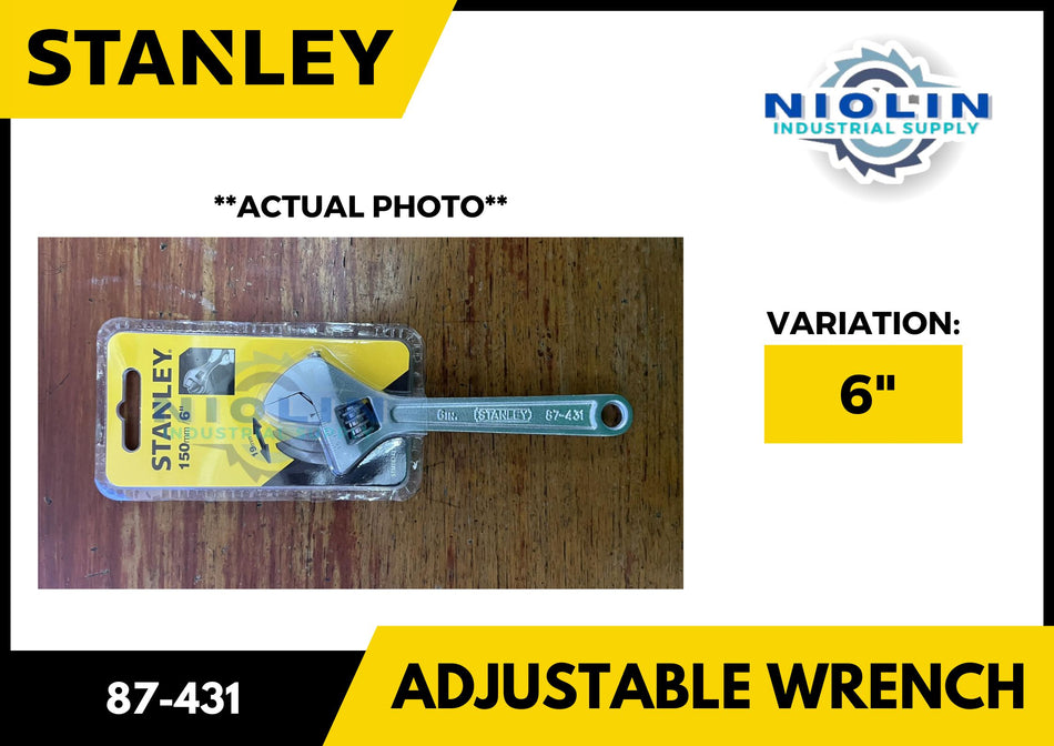 STANLEY Adjustable Wrench – Niolin Industrial Supply