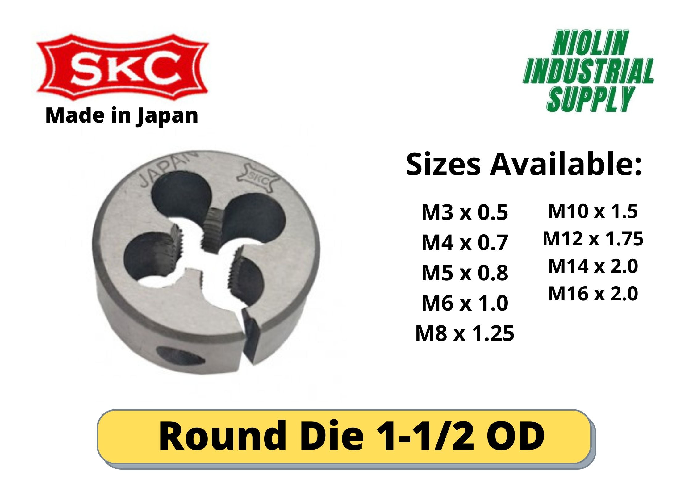 SKC Round Die ( 1-1/2 OD ) – Niolin Industrial Supply