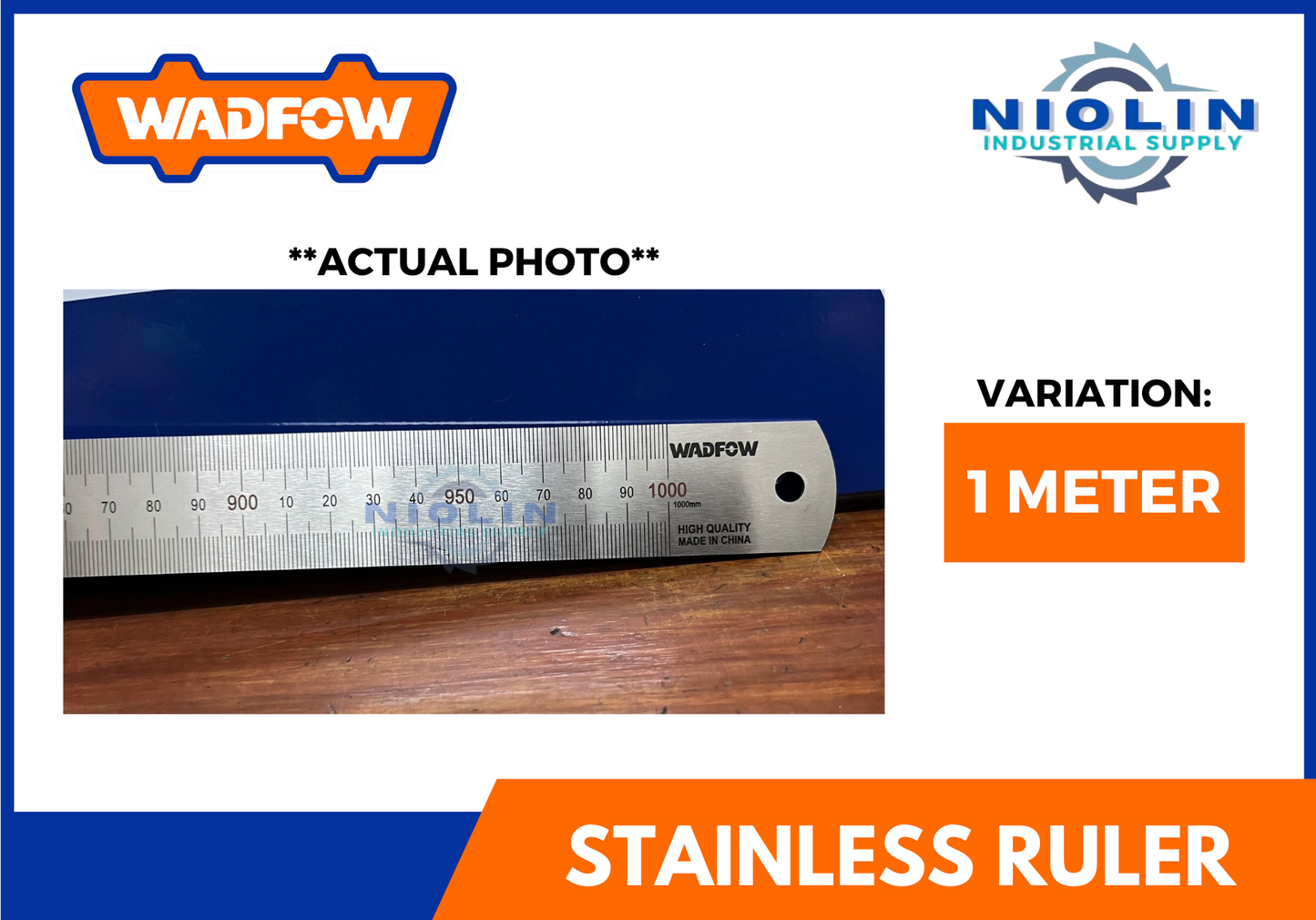 WADFOW Stainless Steel Ruler (1 meter) – Niolin Industrial Supply