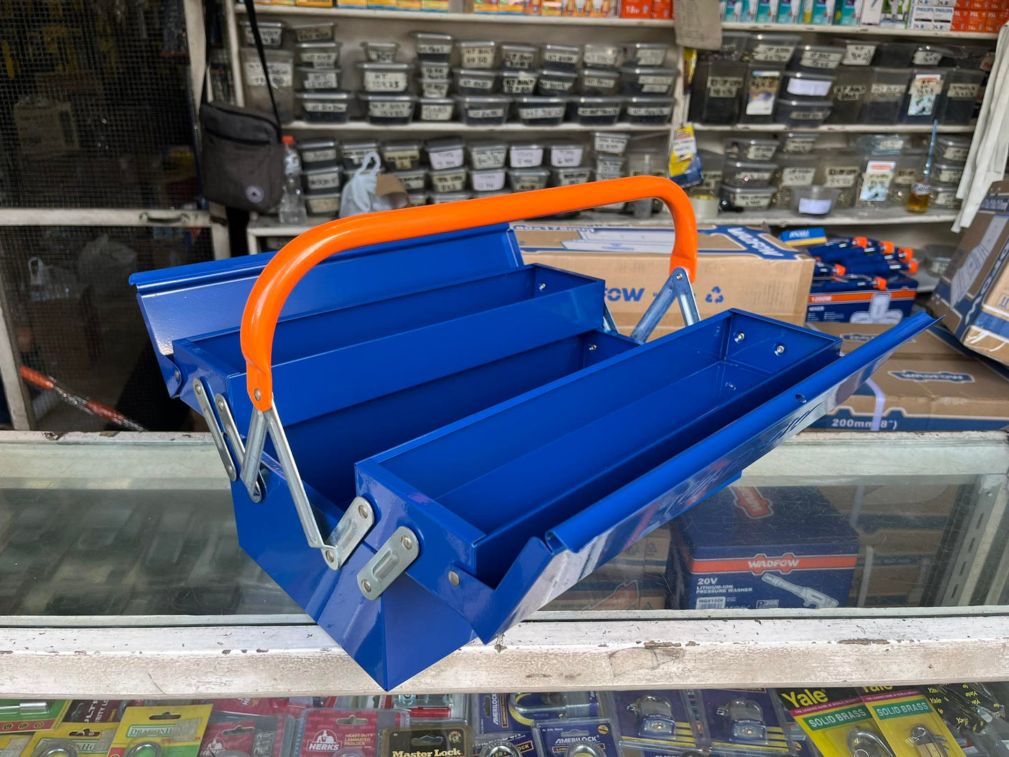 WADFOW 2 LAYER FOLDING METAL TOOL BOX – Niolin Industrial Supply