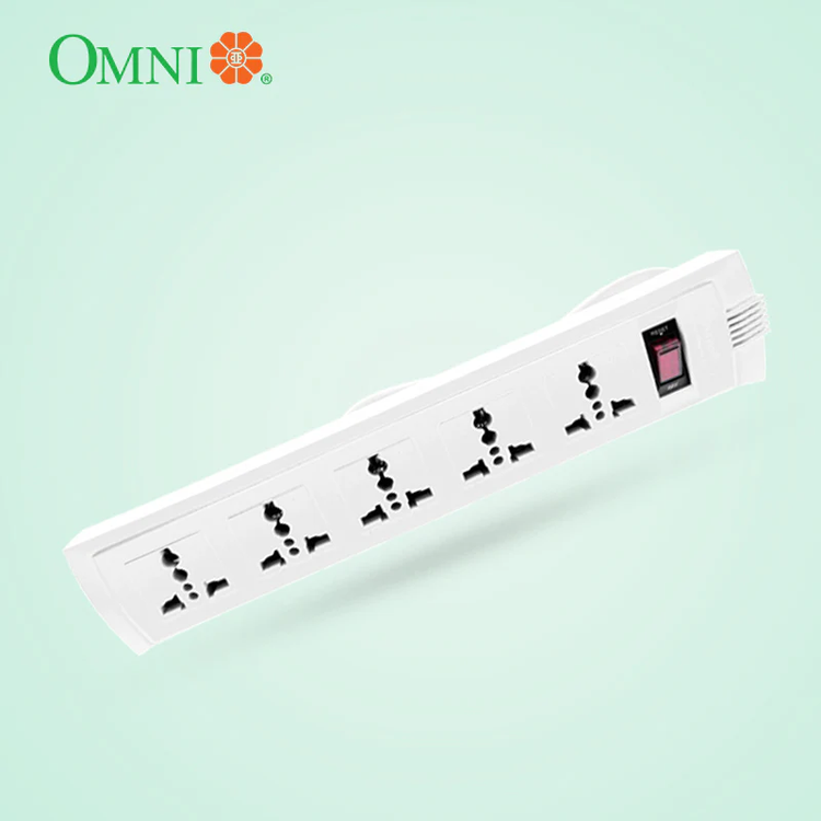 OMNI Universal Outlet Extension Cord 5-Gang with Switch 10A – Niolin ...