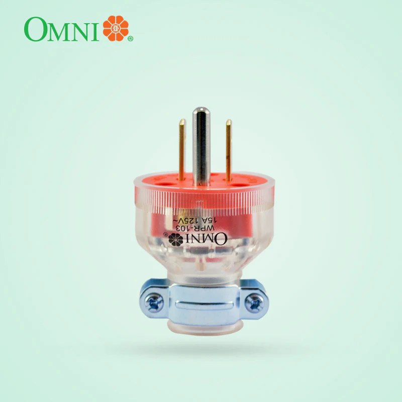 OMNI Parallel Ground Rubber Plug 15A Transparent – Niolin Industrial Supply