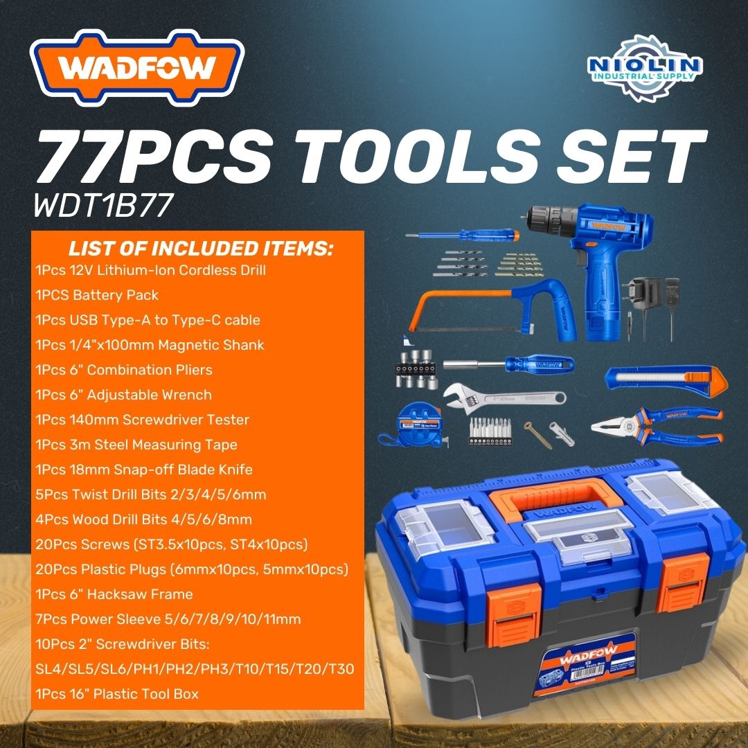 WADFOW 77 PCS TOOL SET – Niolin Industrial Supply