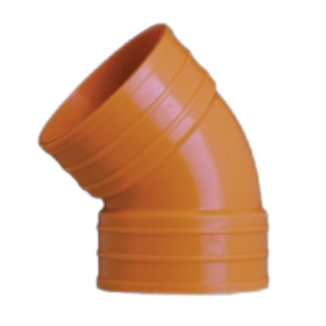 ROYU ORANGE PVC SANITARY 45deg ELBOW – Niolin Industrial Supply