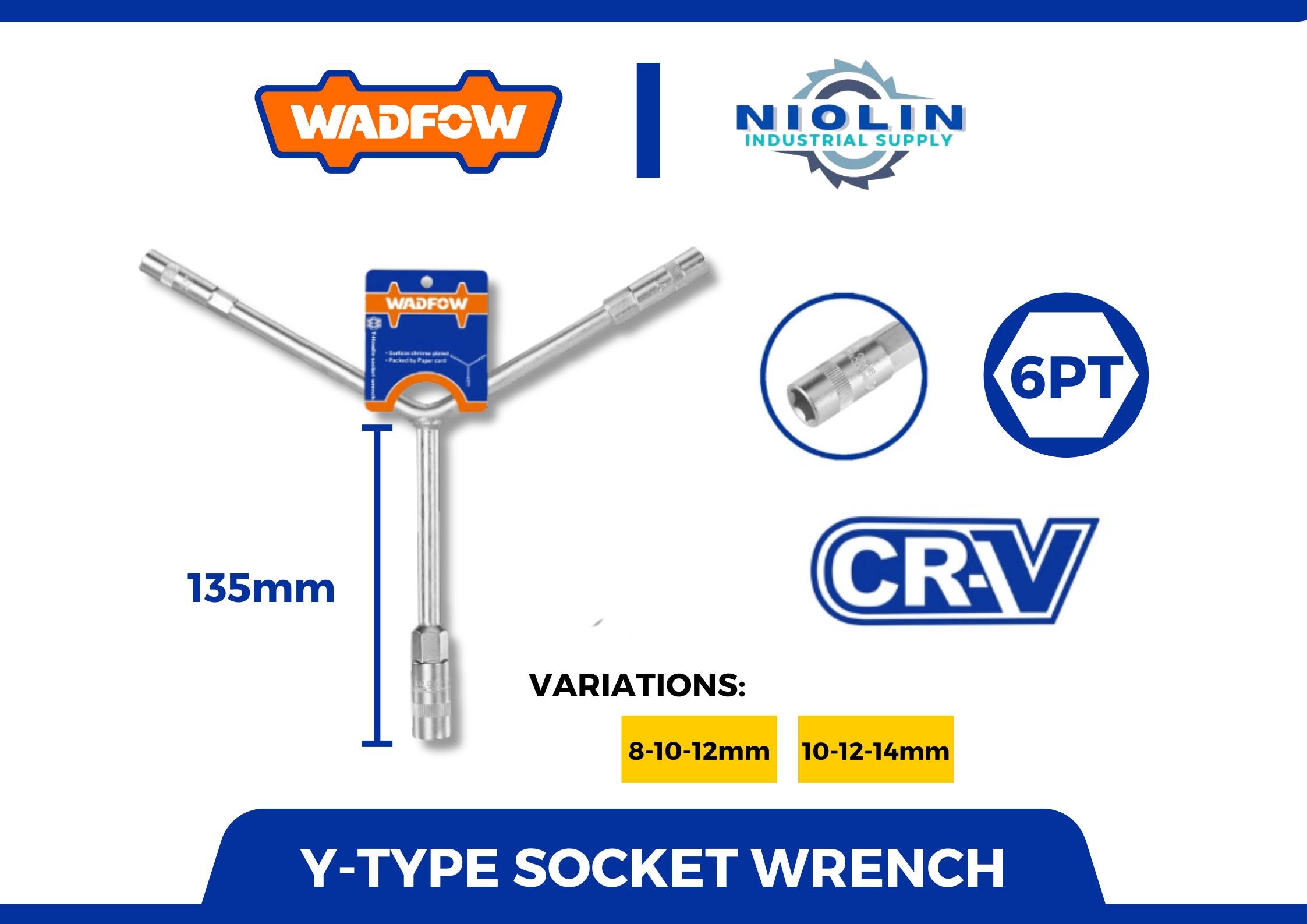 WADFOW Y-Type Handle Socket Wrench – Niolin Industrial Supply