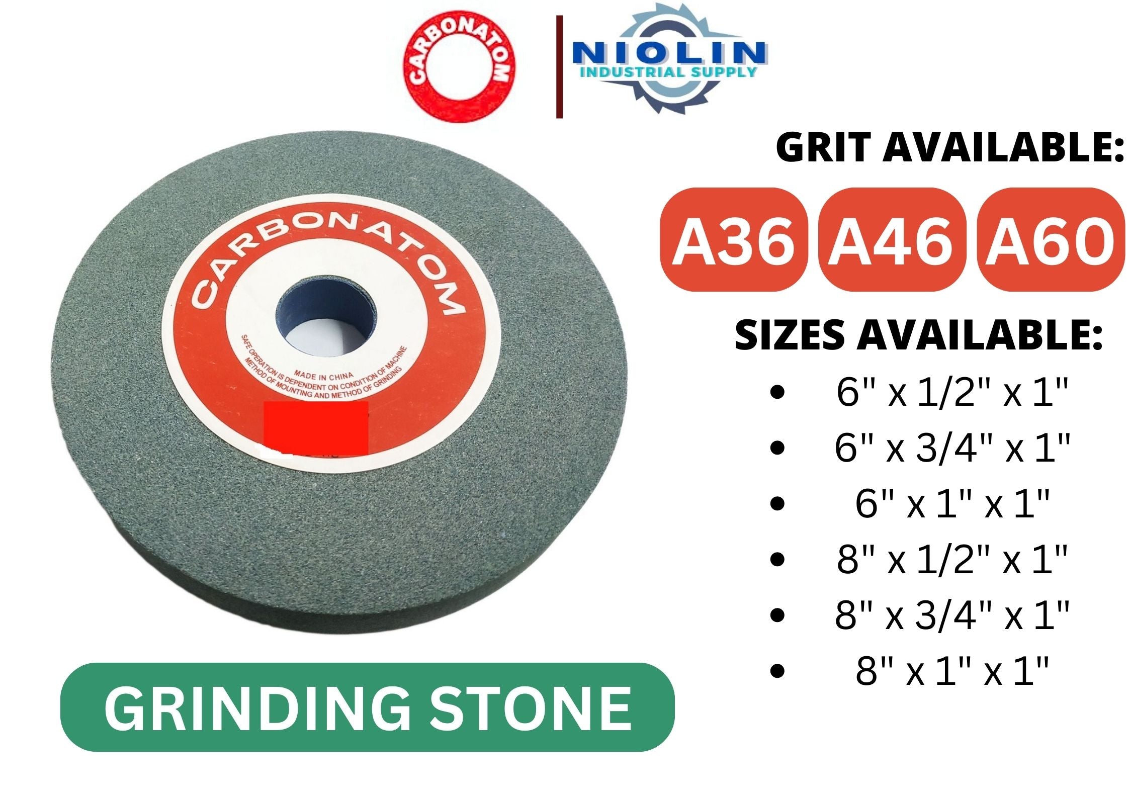 CARBONATOM General Purpose Grinding Stone / Wheel – Niolin Industrial Supply