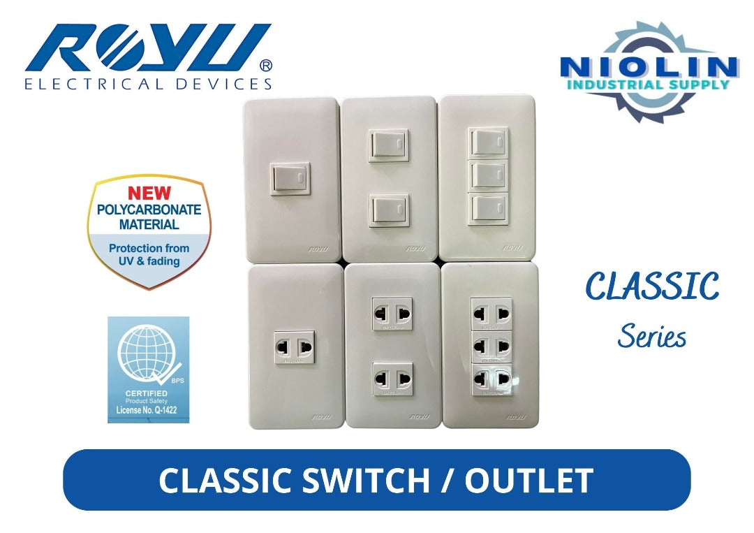 ROYU CLASSIC SERIES Switches, Outlets & Plates – Niolin Industrial Supply