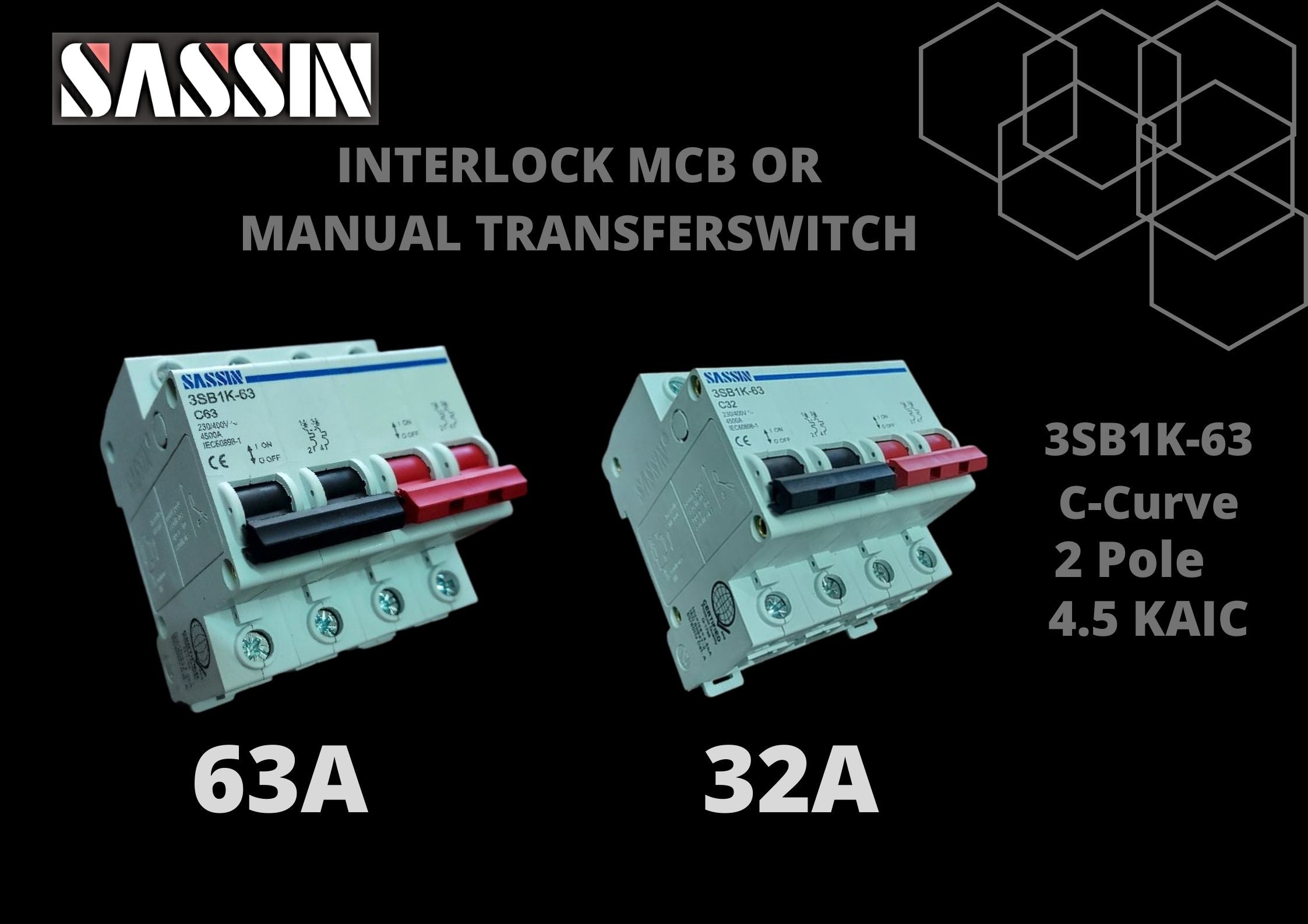 SASSIN Manual Transfer Switch / Interlock MCB ( 32A or 63A ) – Niolin ...