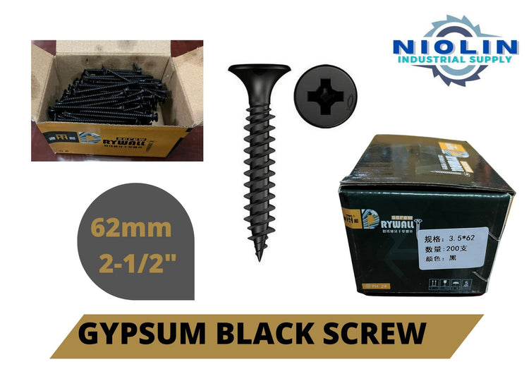 500pcs Black Screw for Wood – Niolin Industrial Supply