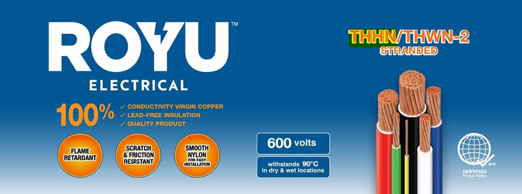 ROYU THHN STRANDED WIRE 38mm² ( #1 ) sold per meter – Niolin Industrial ...