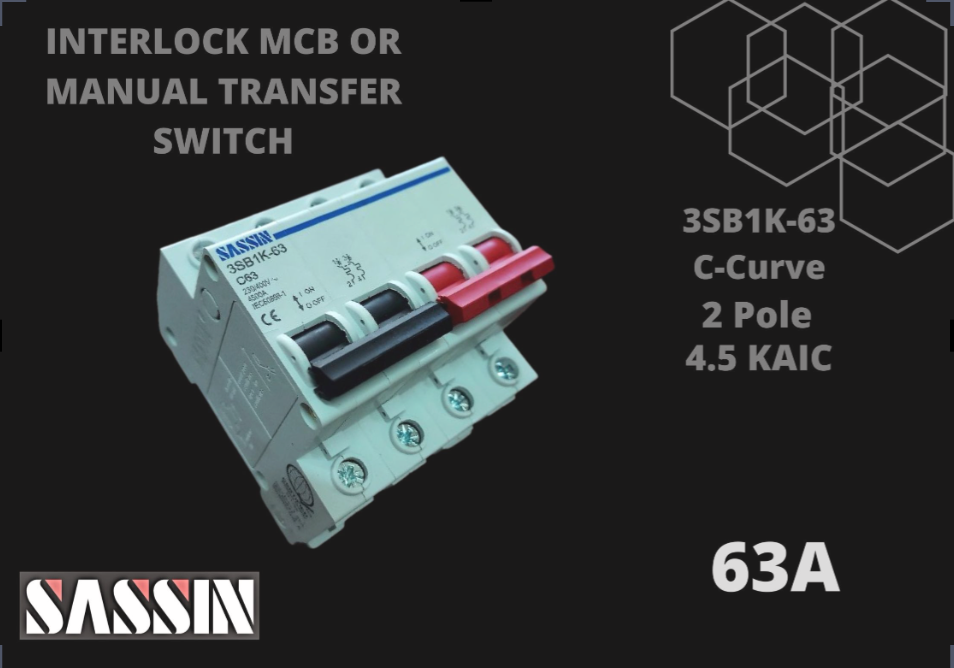 SASSIN Manual Transfer Switch / Interlock MCB 63A – Niolin Industrial ...