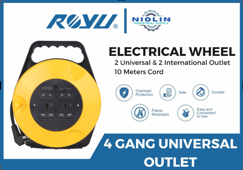 ROYU Extension Wheel 4 Gang x 10 Meters – Niolin Industrial Supply