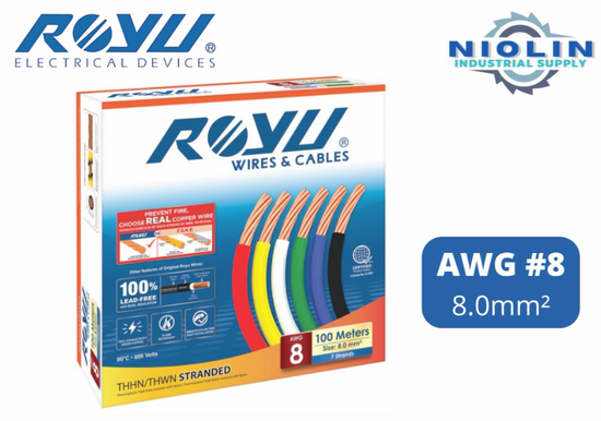 ROYU THHN Stranded Wire #8 ( 8.0mm² ) 100 Meters per Box – Niolin ...