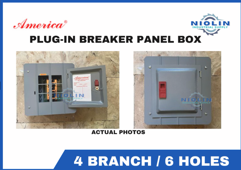 AMERICA Plug IN Panel BOX - 4 BRANCH / 6 HOLES – Niolin Industrial Supply