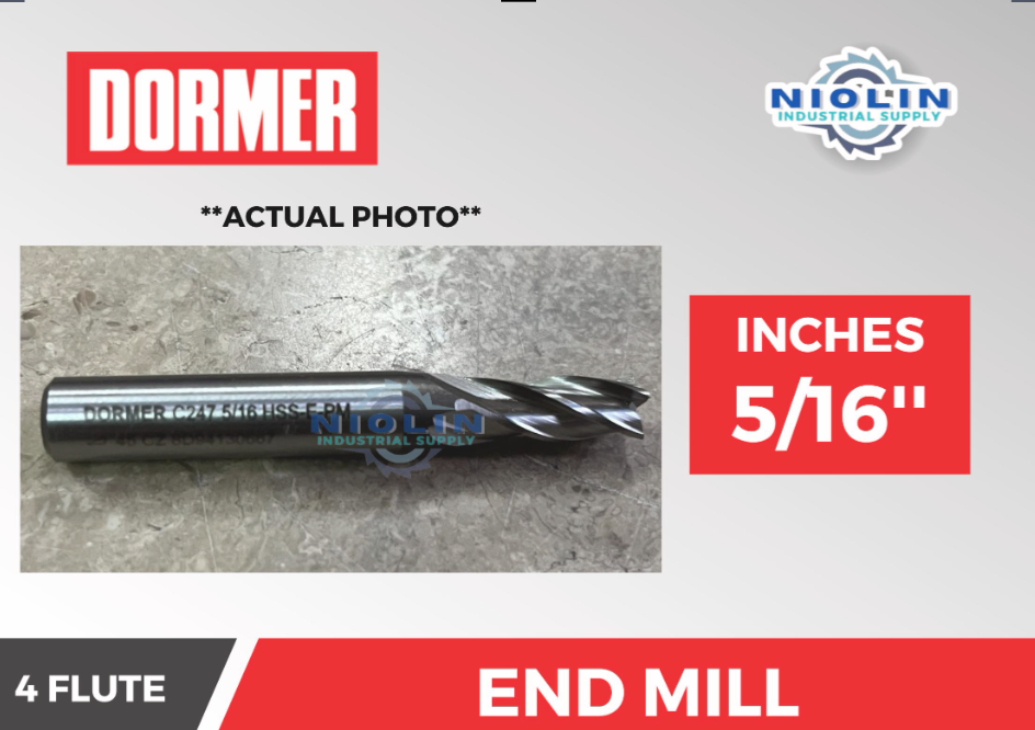DORMER END MILL 4 FLUTE - 5/16 – Niolin Industrial Supply