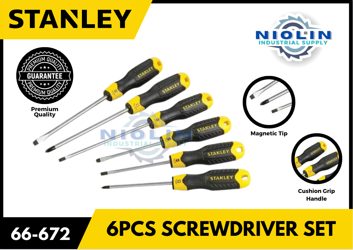 STANLEY 6pcs Screwdriver Set – Niolin Industrial Supply