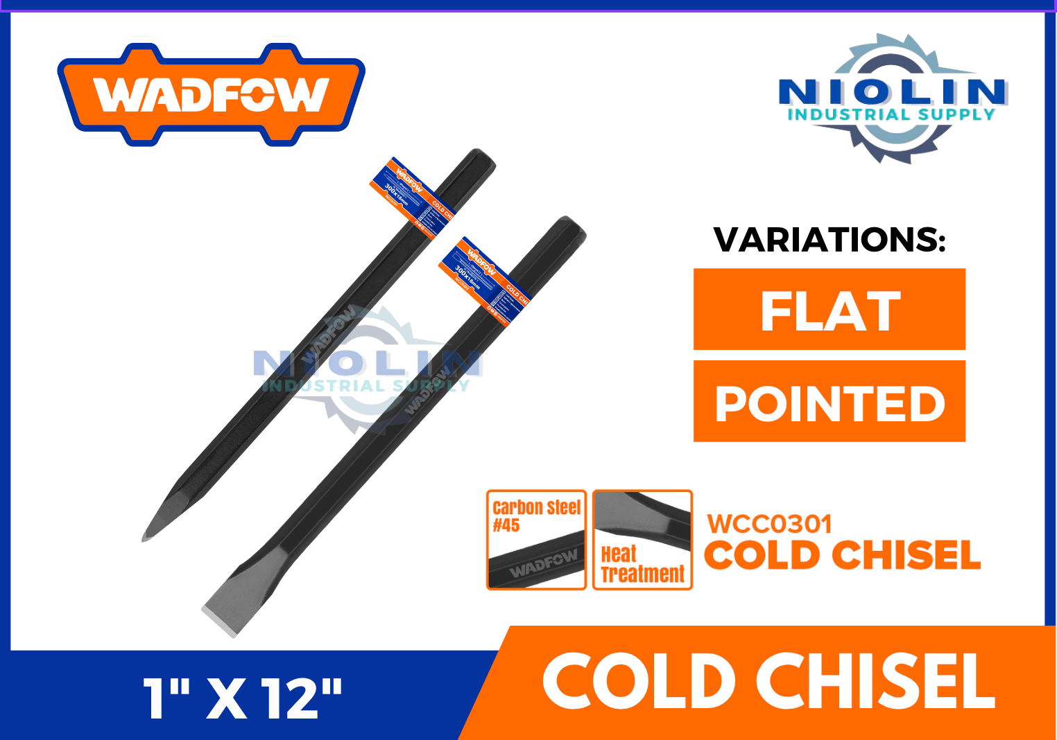WADFOW Cold Chisel 12" / 30mm – Niolin Industrial Supply