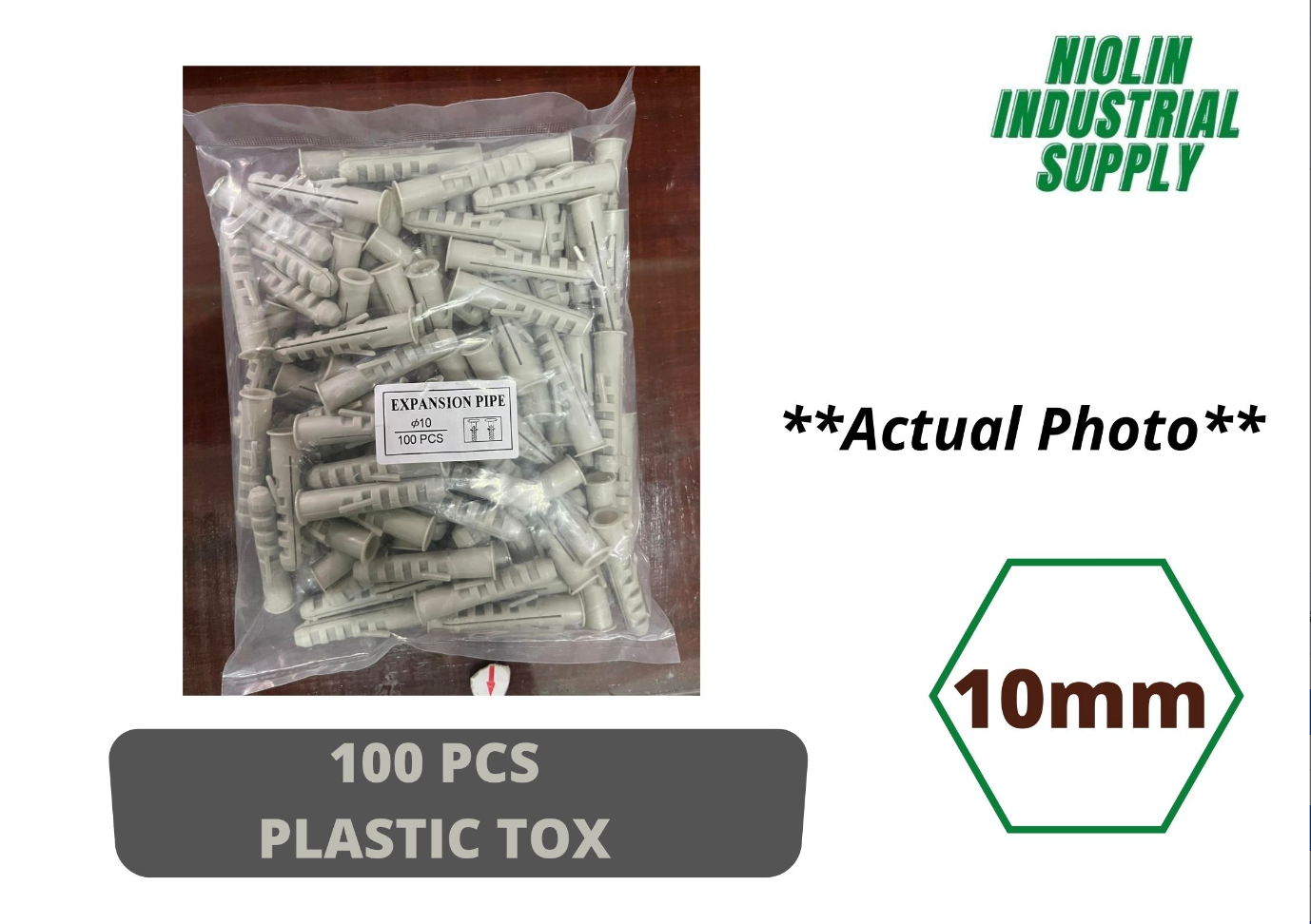 Heavy Duty Plastic Tox Wall Plugs Per Box - #10 – Niolin Industrial Supply