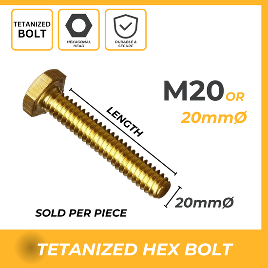 TETANIZED HEX BOLT 20MM – Niolin Industrial Supply