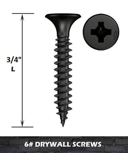 500pcs Black Screw for Wood – Niolin Industrial Supply