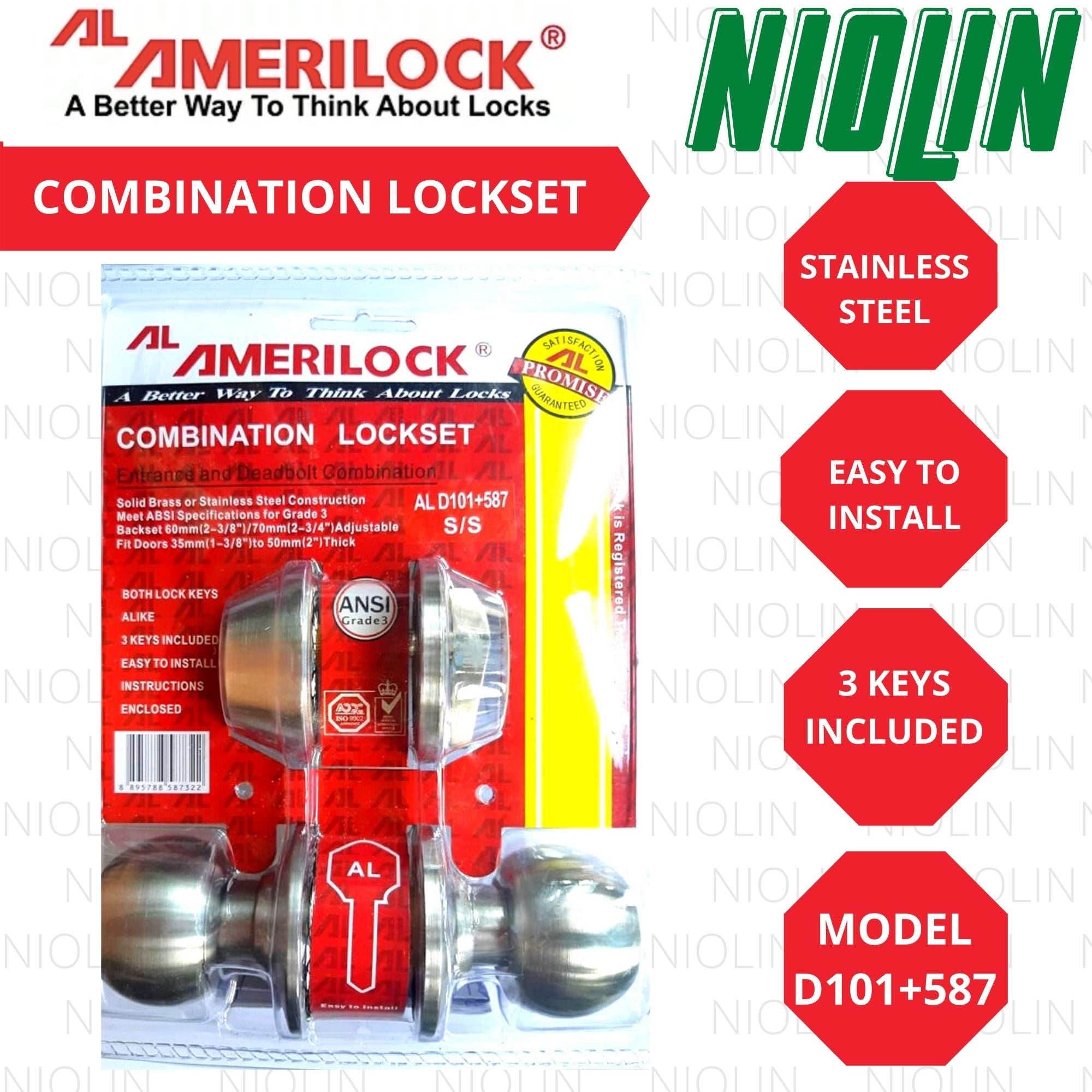 Amerilock Combination Lockset – Niolin Industrial Supply