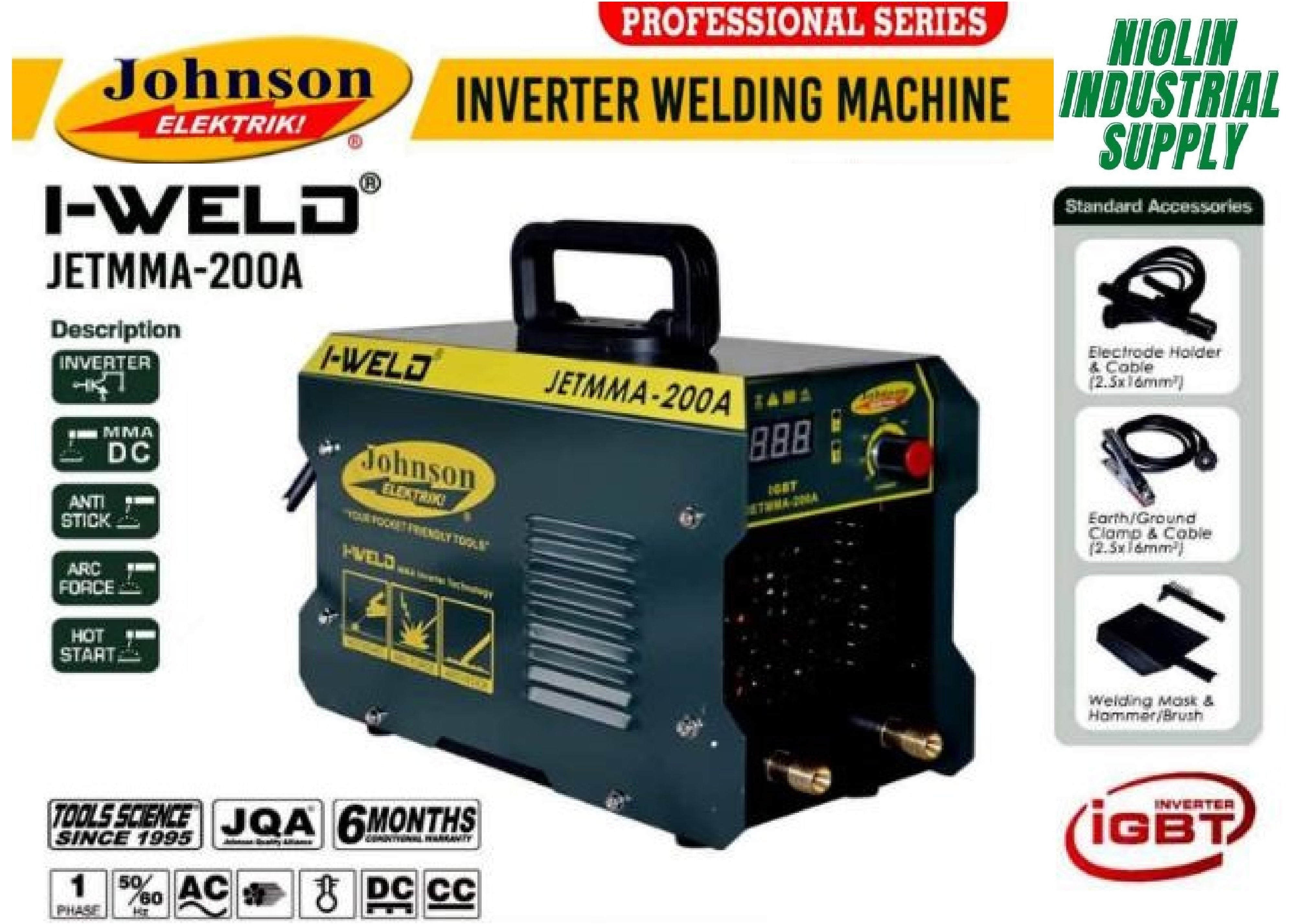 JOHNSON Inverter Welding Machine 200 Ampere – Niolin Industrial Supply